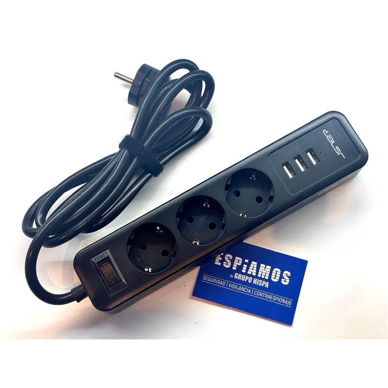 Smart Spy Power Strip com microfone WIFI e 64 GB 【2025】