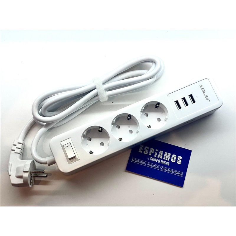 Smart Spy Power Strip com microfone WIFI e 64 GB 【2025】
